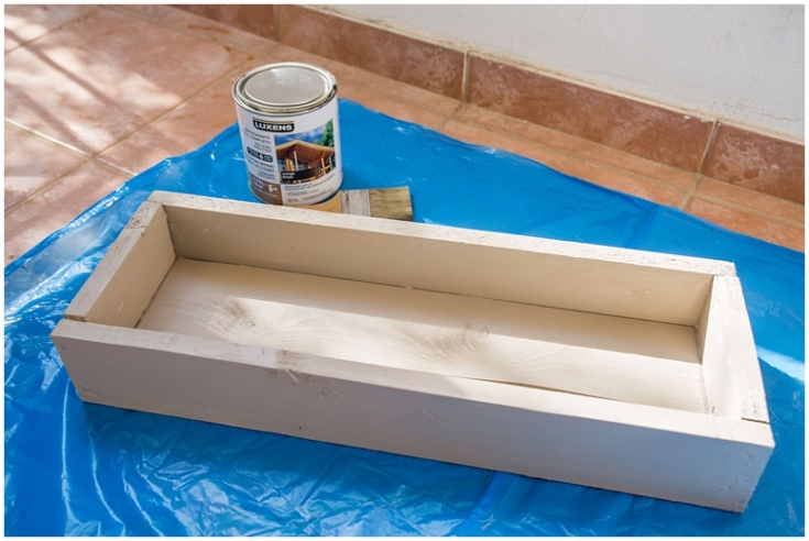 DIY Rustic Wooden Trough Centerpiece - Six Clever Sisters