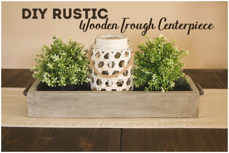 DIY Rustic Wooden Trough Centerpiece - Six Clever Sisters