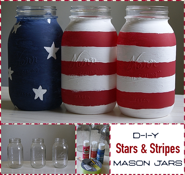 Stars & Stripes Mason Jars – Six Clever Sisters