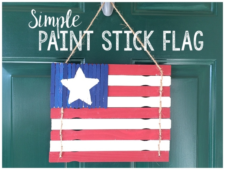 Simple Paint Stick Flag - Six Clever Sisters