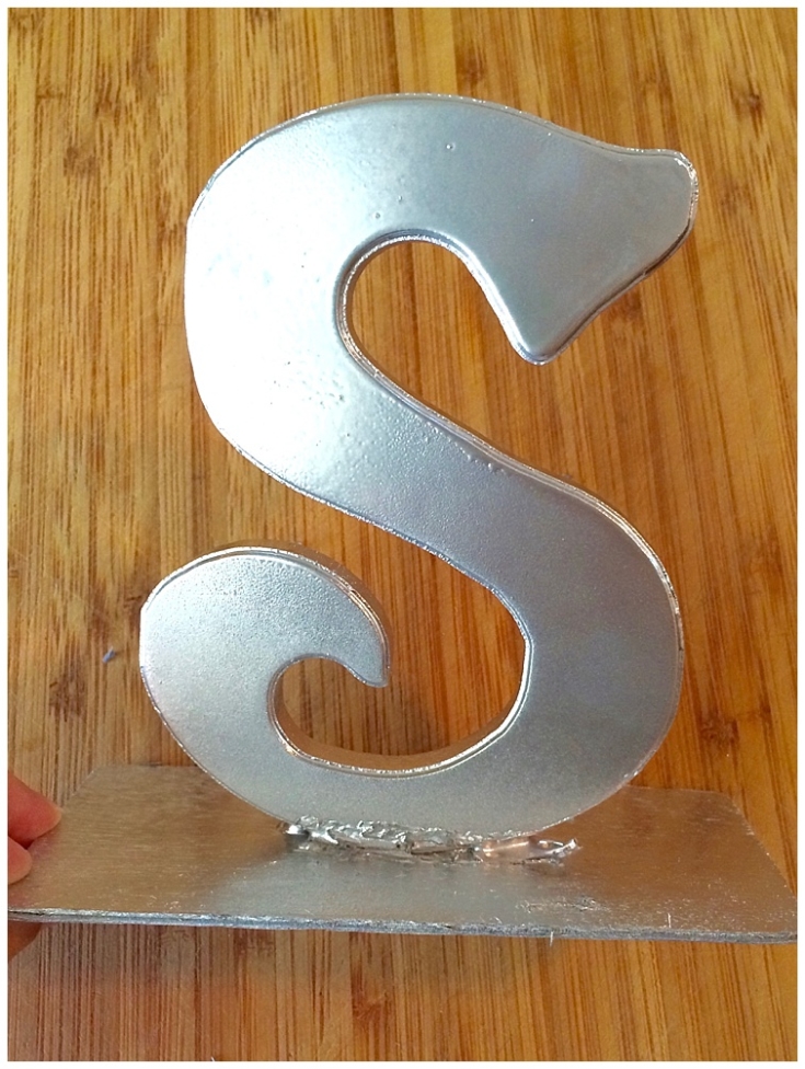 DIY Metallic Cake Topper - Six Clever Sisters