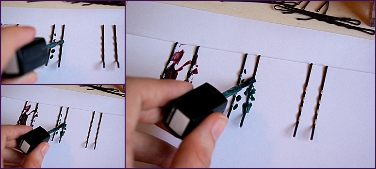 DIY Colored Bobby Pins - Six Clever Sisters
