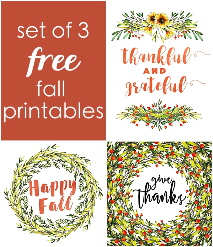 Fall Printables FREE {set of 3} - Six Clever Sisters