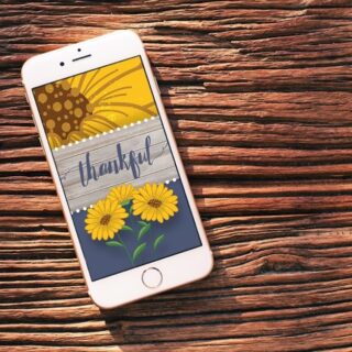 Thankful Fall iPhone Wallpaper - Six Clever Sisters