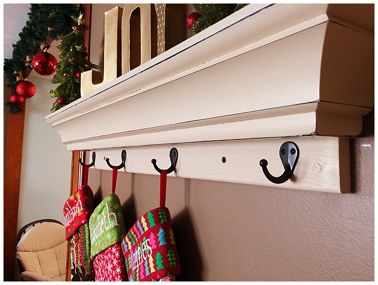 DIY Floating Shelf Stocking Hanger – Six Clever Sisters