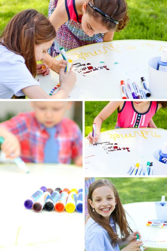 Kids' Dry-Erase Activity Table - Six Clever Sisters
