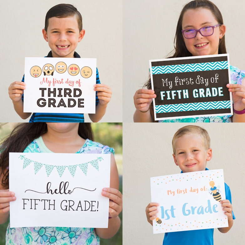 Back to School Signs {Free Printables} - Six Clever Sisters