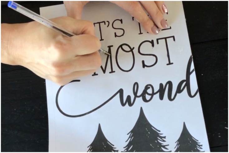 How to Transfer a Design onto Wood - Six Clever Sisters