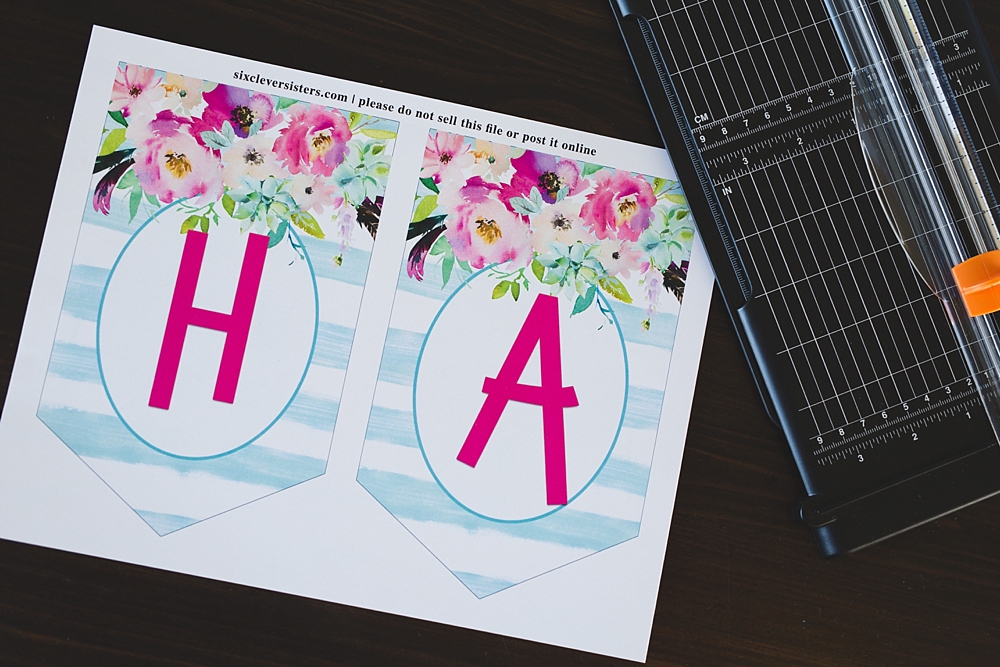 Free Printable Birthday Banner - Six Clever Sisters