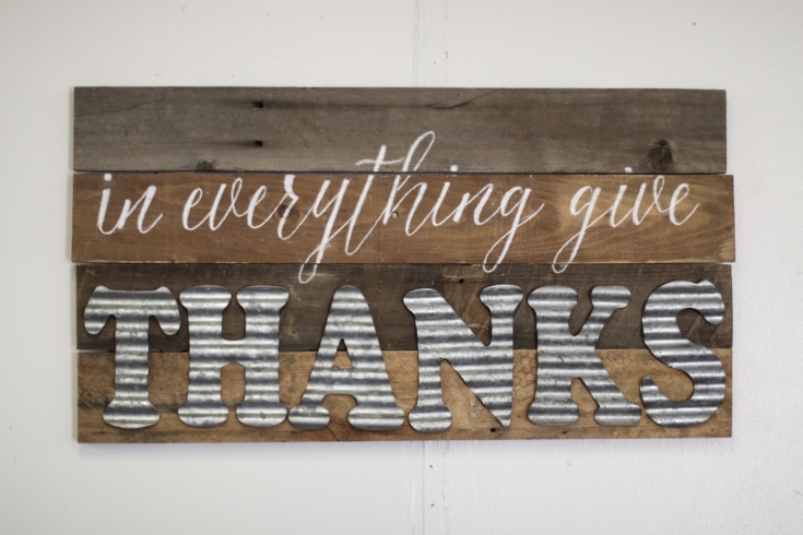 DIY Wood Sign With Galvanized Metal Letters - Six Clever Sisters