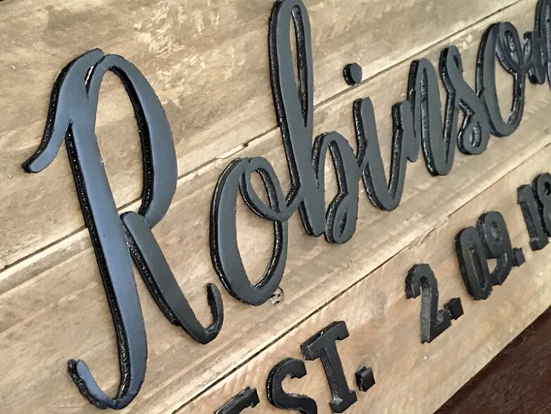 DIY Family Name Sign that Anyone Can Make! - Six Clever Sisters