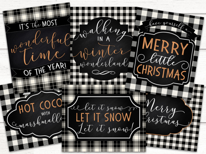6 FREE Printable Christmas Signs - Six Clever Sisters