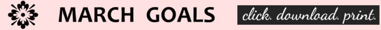 Monthly Goals Printable - Six Clever Sisters