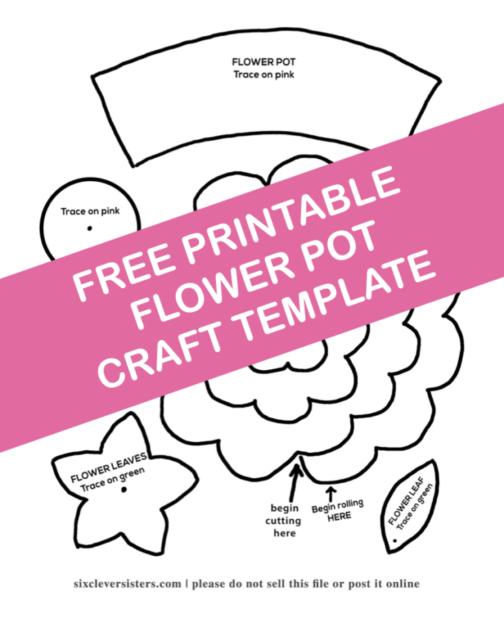 Mother's Day Flower Pot Craft for Kids - Six Clever Sisters