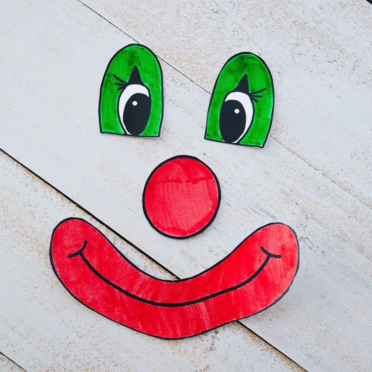 Toilet Paper Clown {KIDS CRAFT} with free printables! - Six Clever Sisters