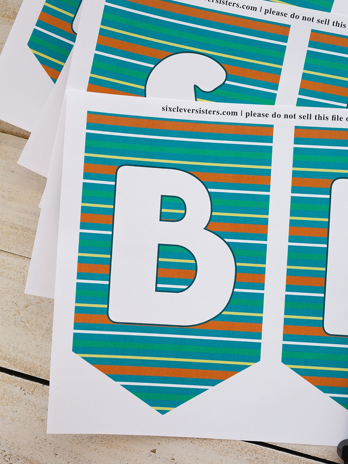 Banner for Dad! {Free Printable} - Six Clever Sisters