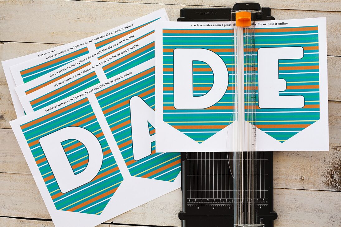 Banner for Dad! {Free Printable} - Six Clever Sisters