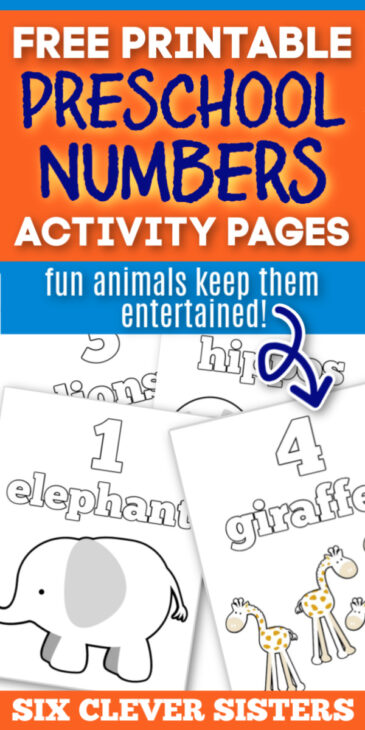 Free Printable Preschool Number Coloring Pages - Six Clever Sisters