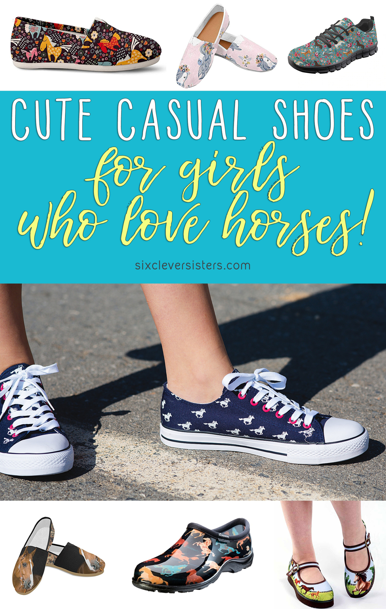 Cute Casual Shoes for Girls Who Love Horses! - Six Clever Sisters