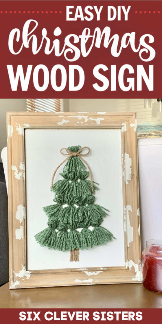 Christmas Tree DIY Wooden Sign - Six Clever Sisters