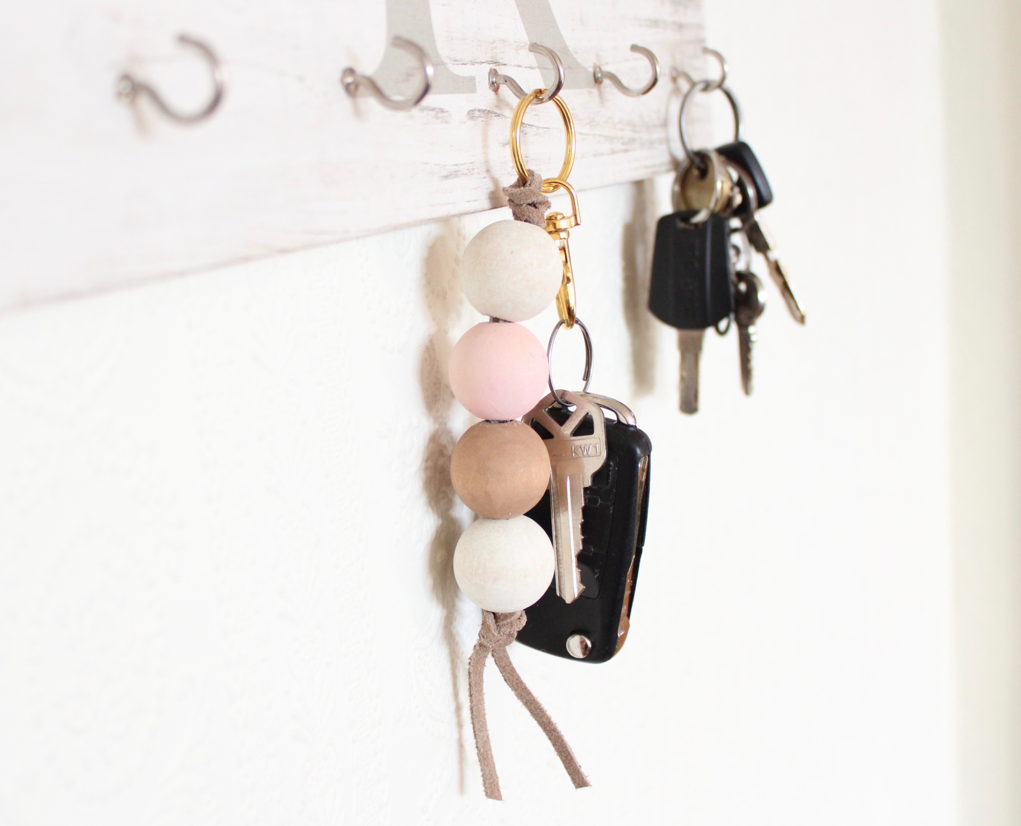 DIY Wood Bead Keychains – Six Clever Sisters