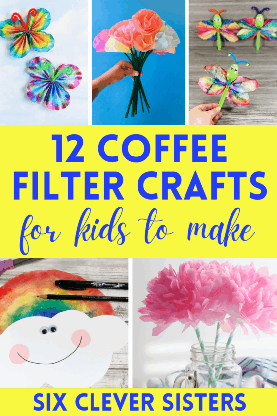 12 Coffee Filter Crafts for Kids - Six Clever Sisters