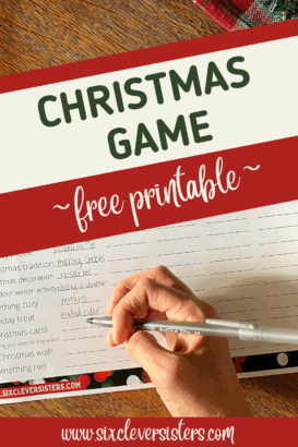 Printable Christmas Games {Set of 3} - Six Clever Sisters