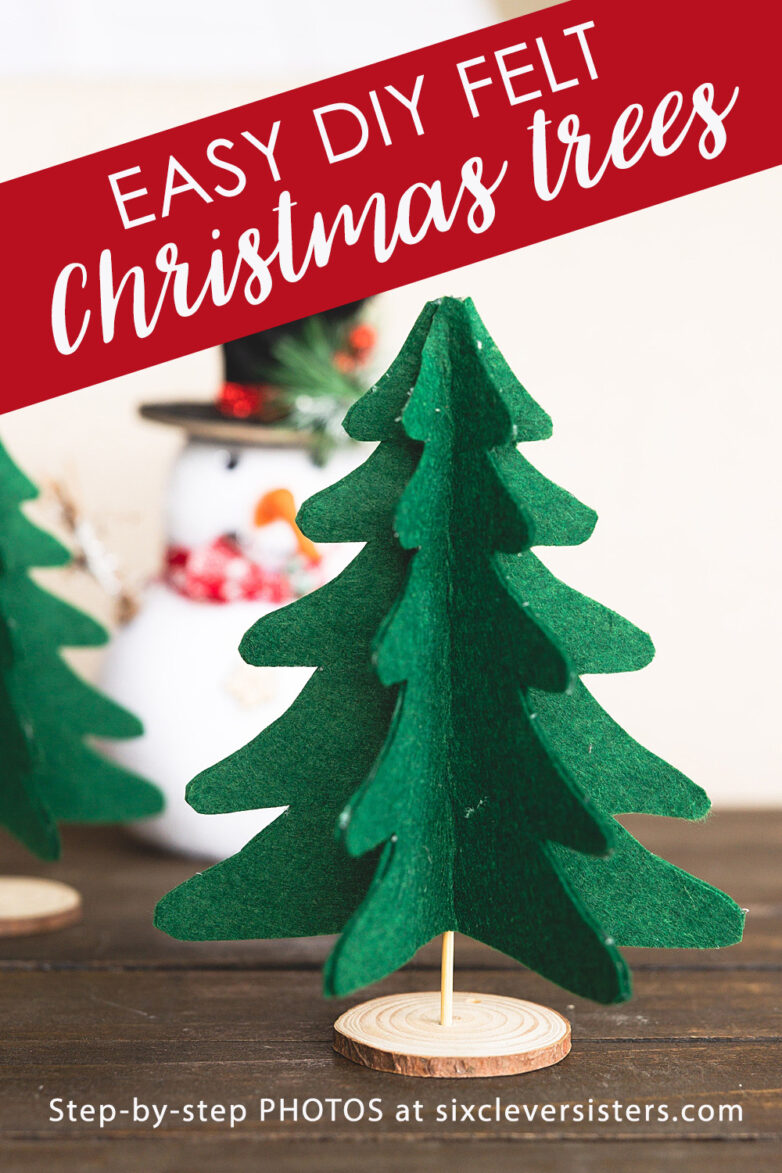DIY Felt Christmas Trees (with free printable template!) - Six Clever ...