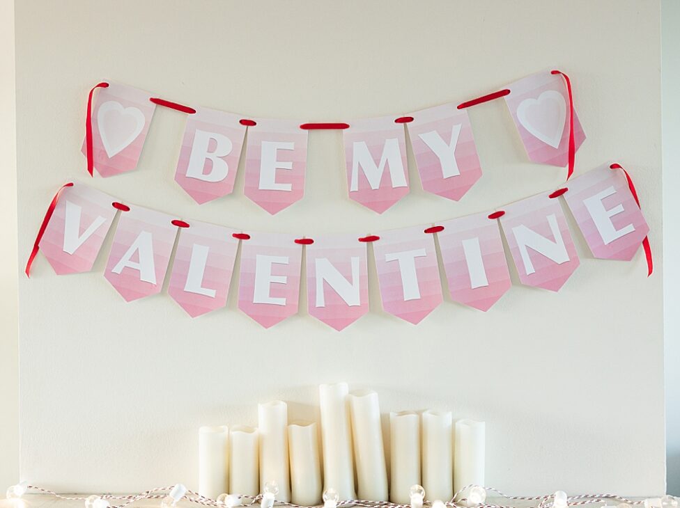 Free Printable Banner Letters - PINK OMBRE - Six Clever Sisters