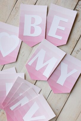 Free Printable Banner Letters - PINK OMBRE - Six Clever Sisters