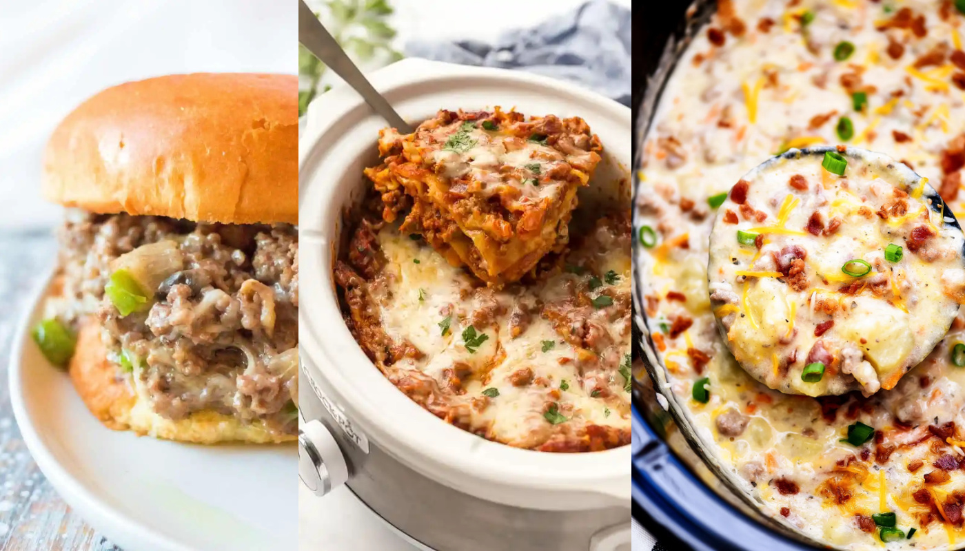 Ground Beef Crock Pot Recipes - 20 Easy Slow Cooker Recipes Using ...