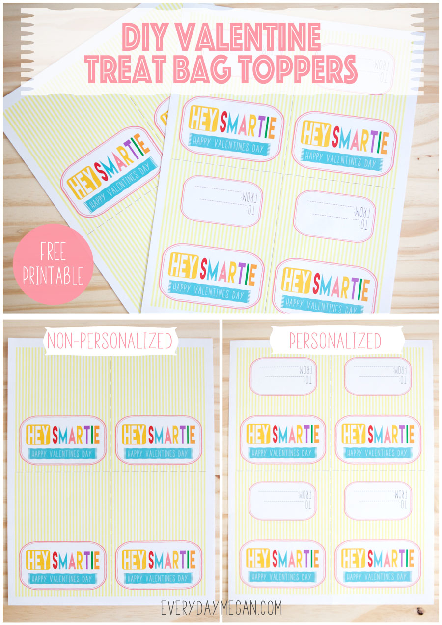 Valentine's Day Treat Tag - free printable!!! - Six Clever Sisters