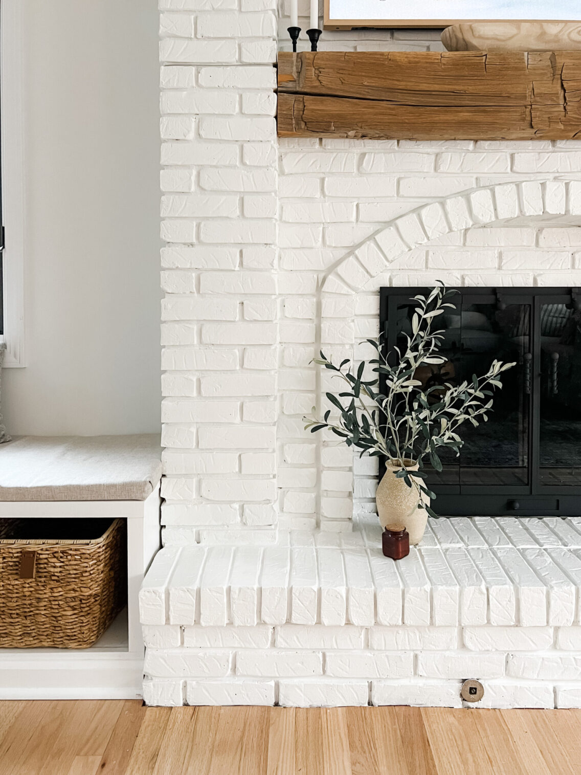Red Brick Fireplace Makeover Ideas - Six Clever Sisters