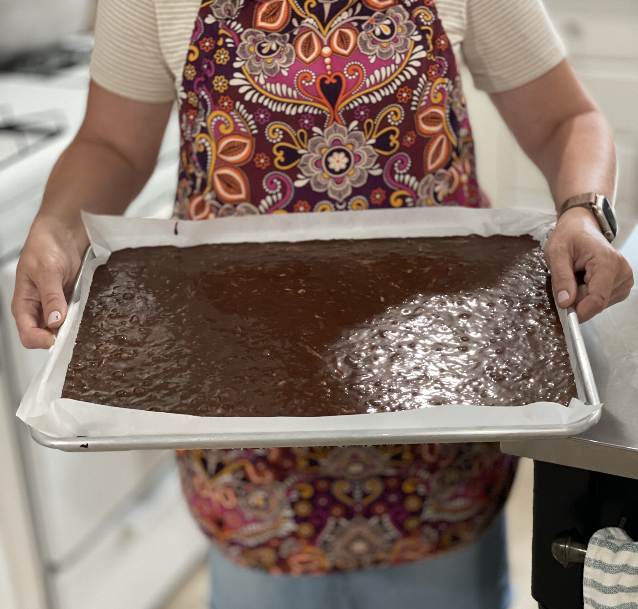 Chocolate Zucchini Sheet Cake - Six Clever Sisters
