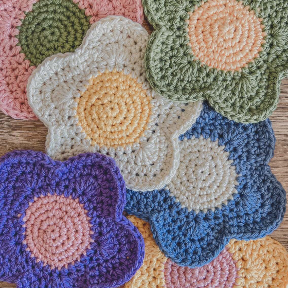 25 Crochet Coasters FREE Patterns - Six Clever Sisters