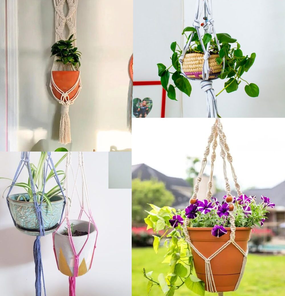 20 Free Macrame Plant Hanger Patterns - Six Clever Sisters