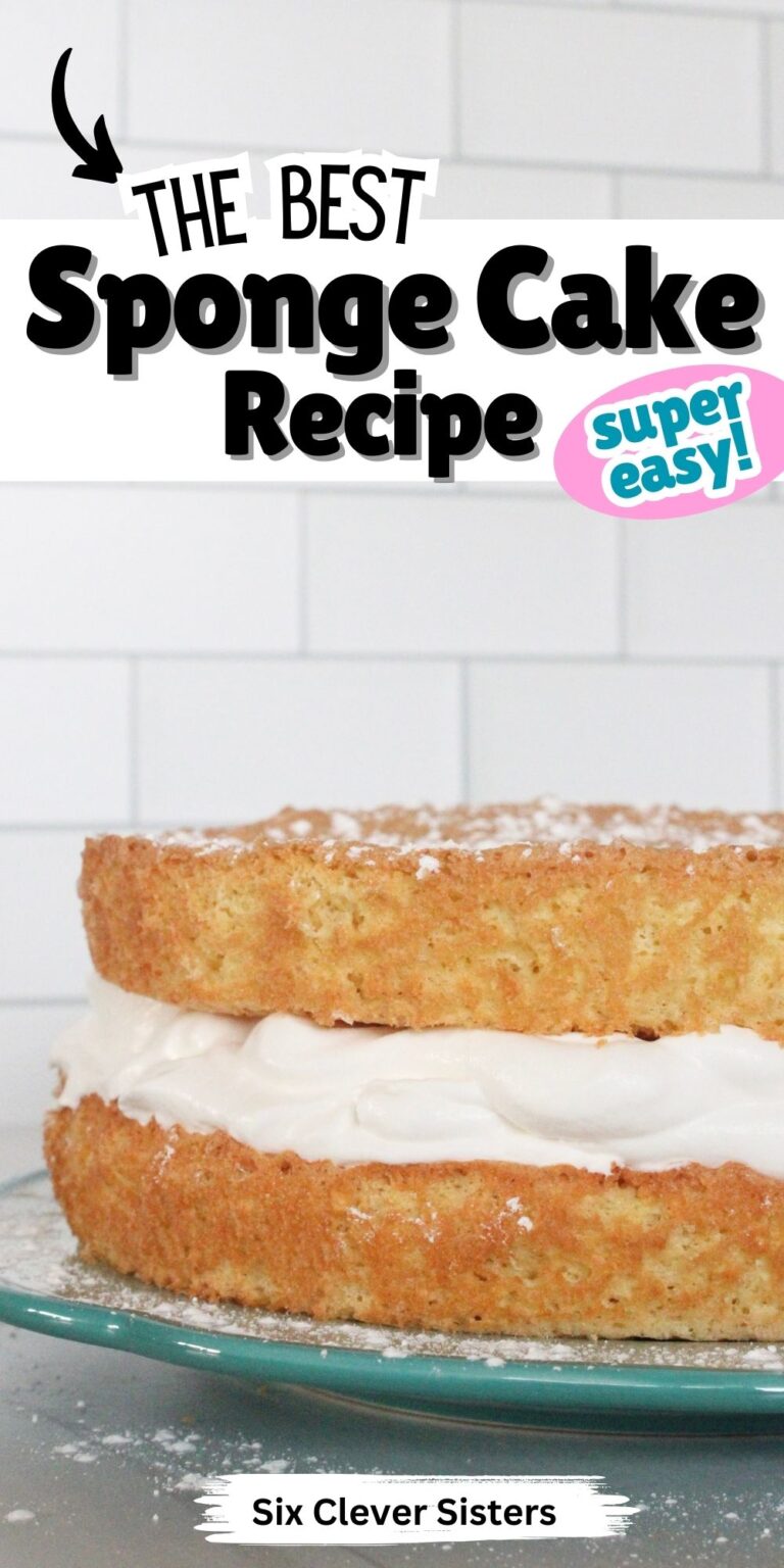 The Best Simple and Easy Sponge Cake Recipe - Six Clever Sisters