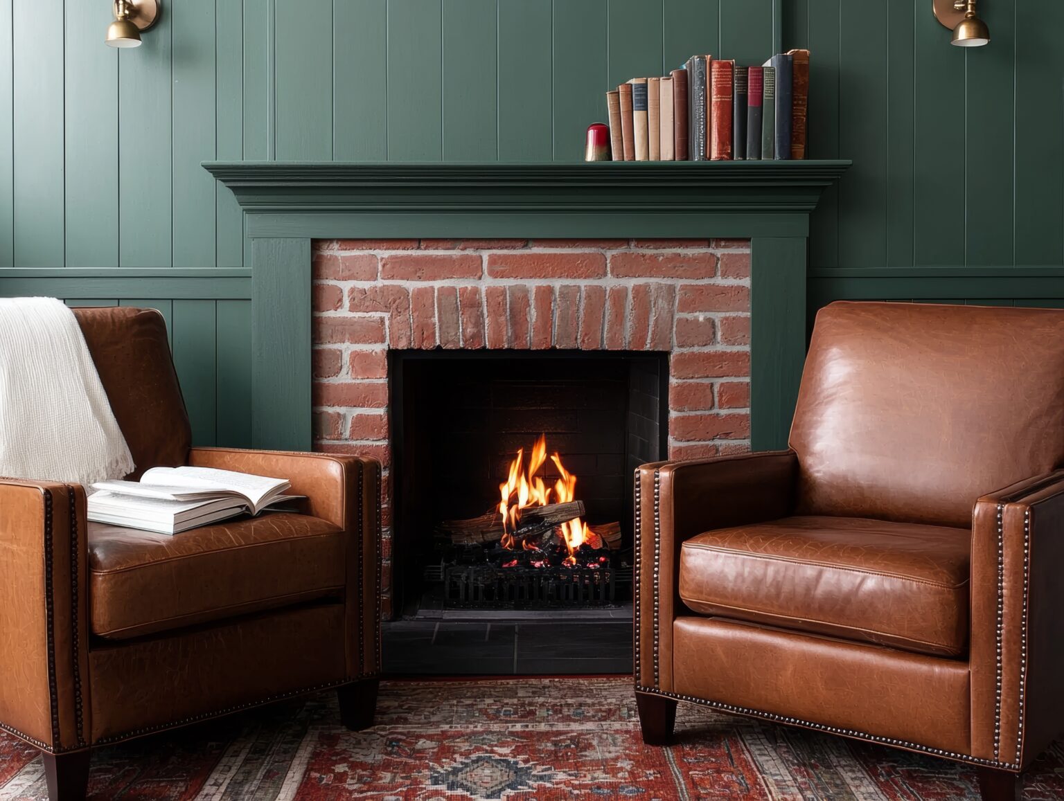 Red Brick Fireplace Makeover Ideas - Six Clever Sisters