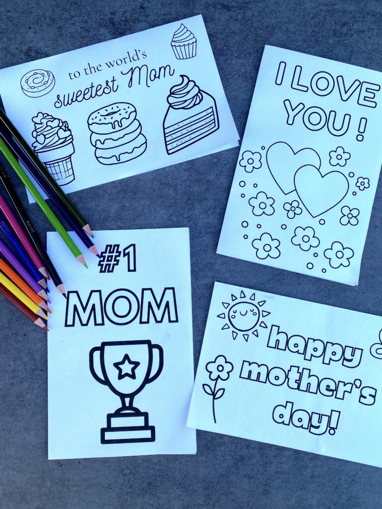 Free Printable Mother's Day Cards to Color - Six Clever Sisters