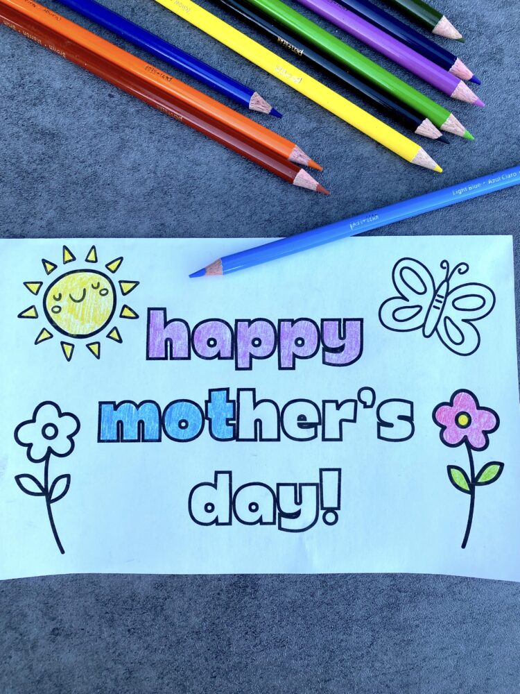 Free Printable Mother's Day Cards to Color - Six Clever Sisters