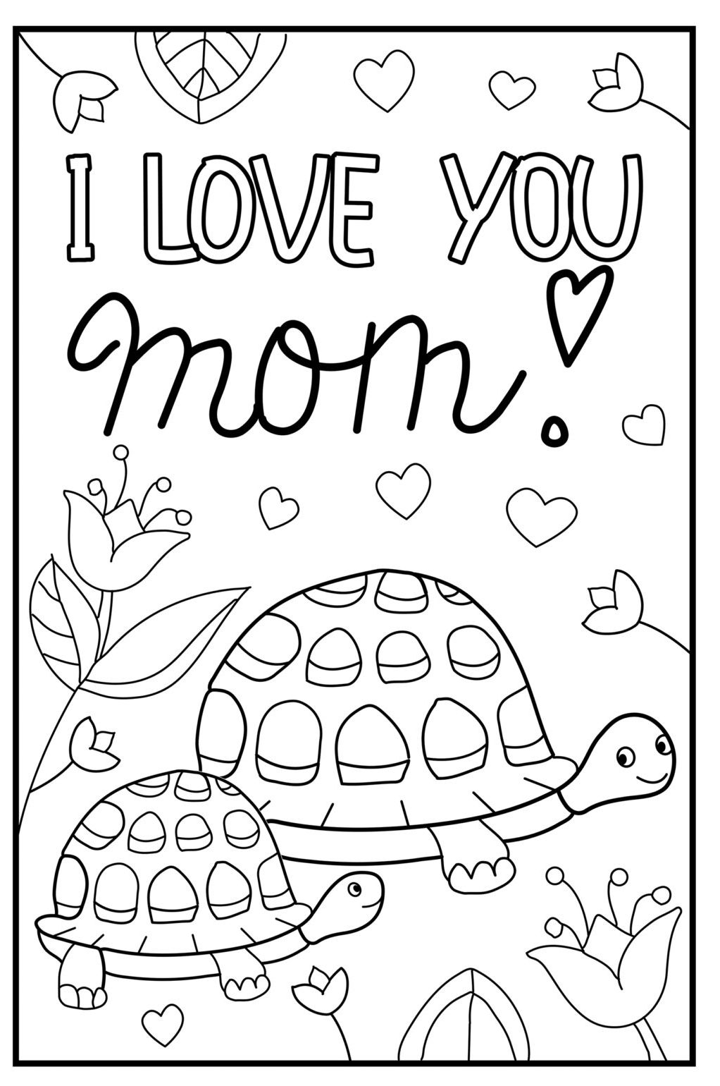 Free Printable Mother's Day Cards to Color - Six Clever Sisters