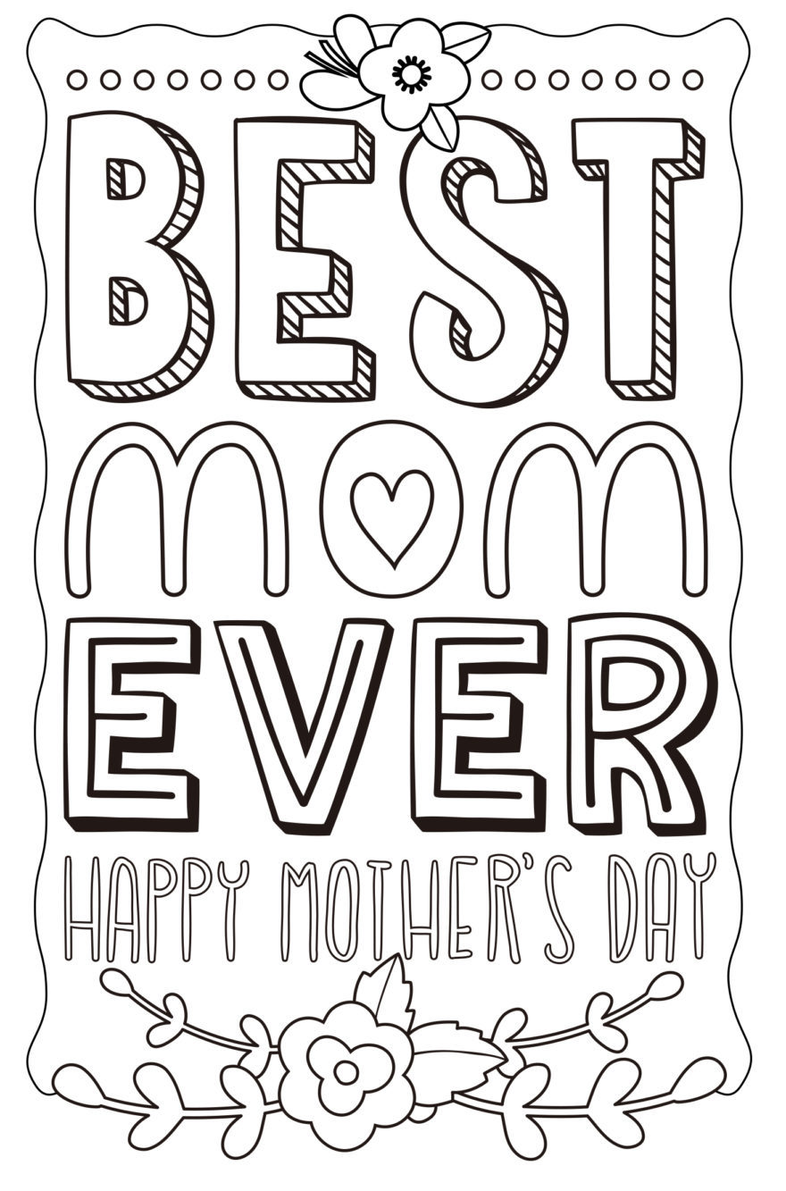 Free Printable Mother's Day Cards to Color - Six Clever Sisters