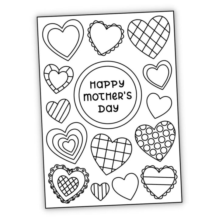 Free Printable Mother's Day Cards to Color - Six Clever Sisters
