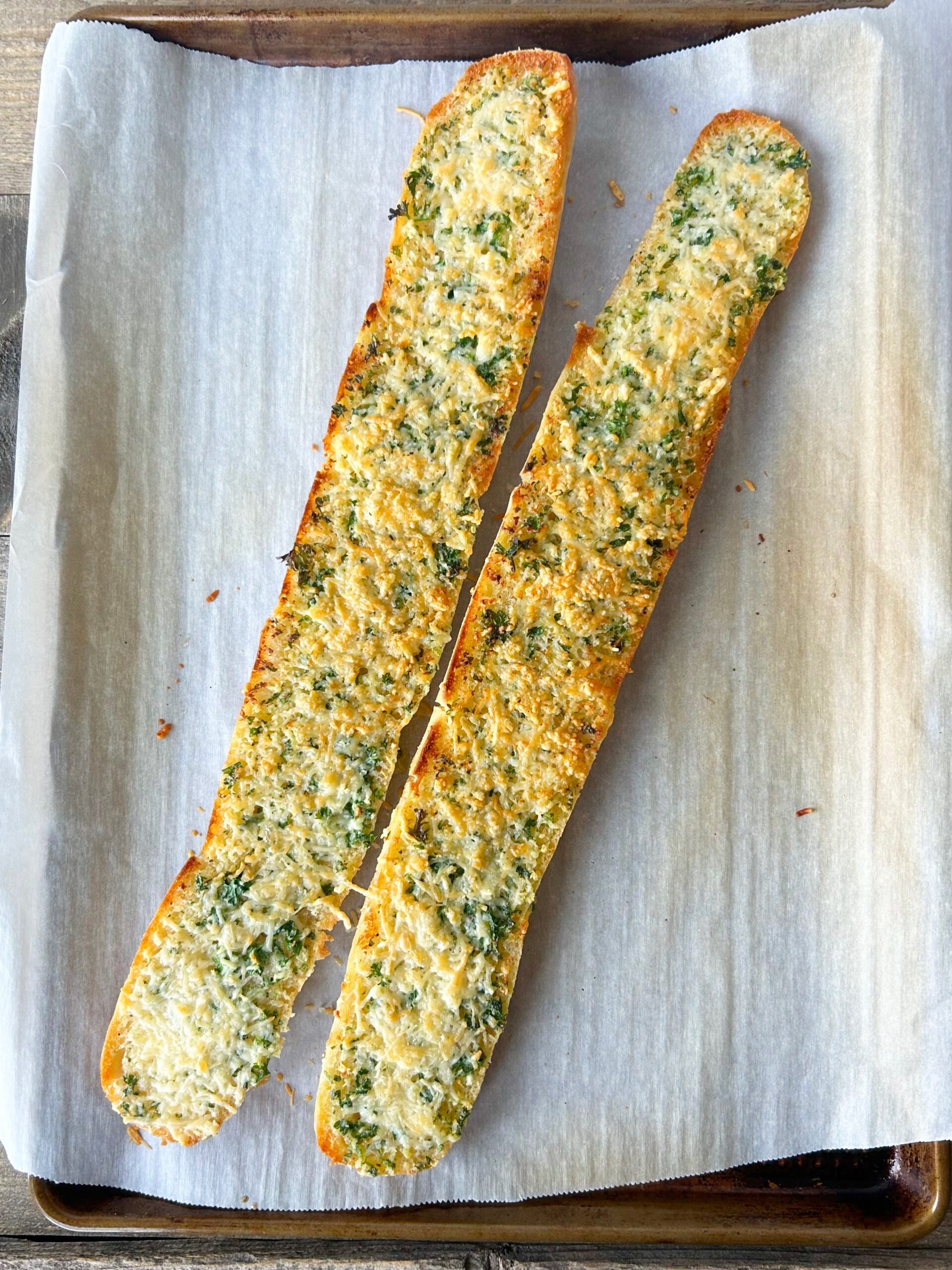 Easy Baguette Garlic Bread Recipe - Six Clever Sisters