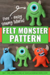 Free Felt Monster Pattern (Easy Sewing Tutorial!) - Six Clever Sisters
