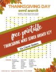 Thanksgiving Word Search Printable - Six Clever Sisters