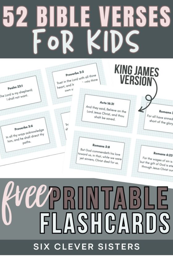 52 Bible Verses for Kids to Memorize - Six Clever Sisters